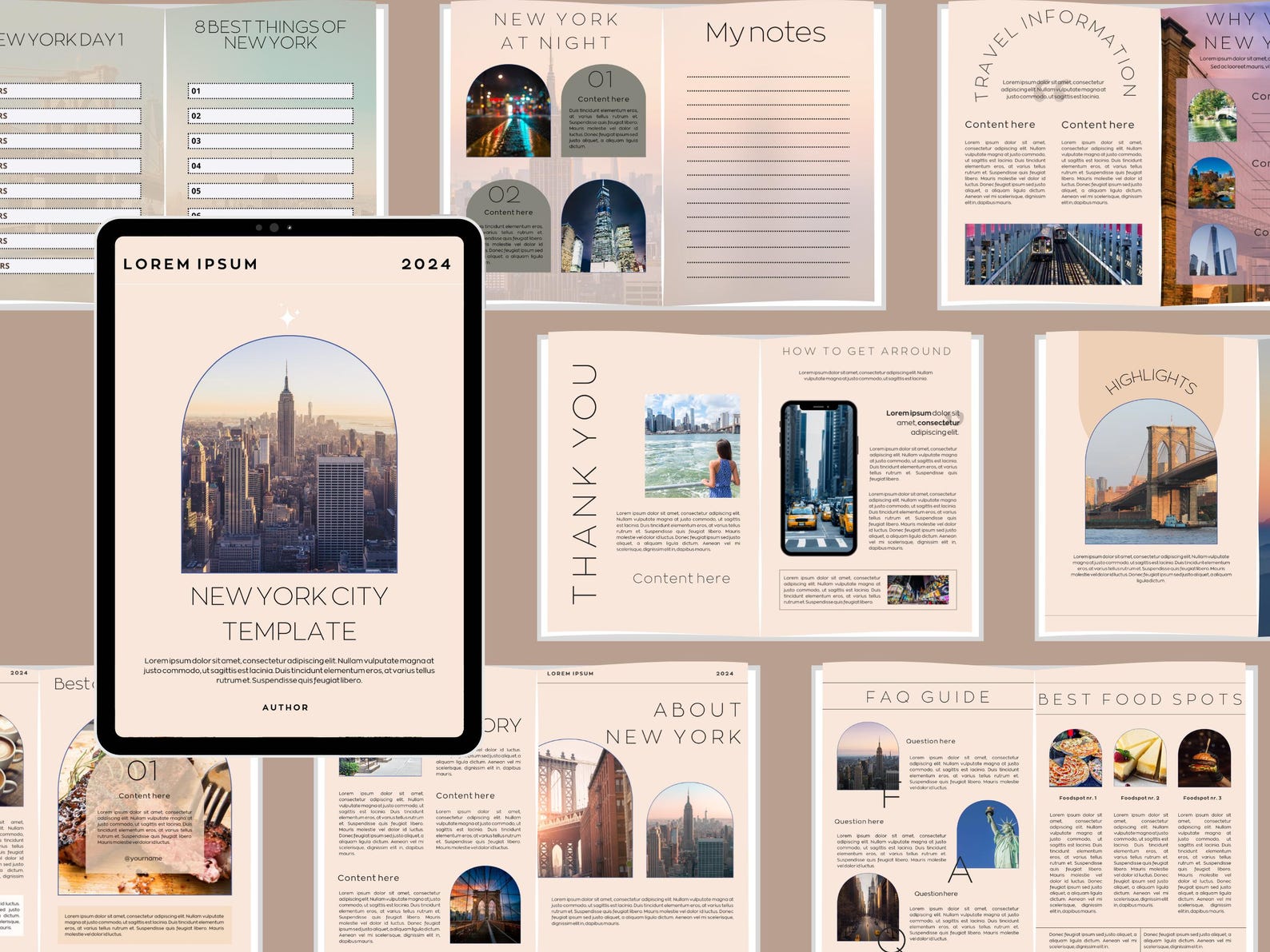 New York City Guide Template \ Discover NYC \handmade City Guide Book ...
