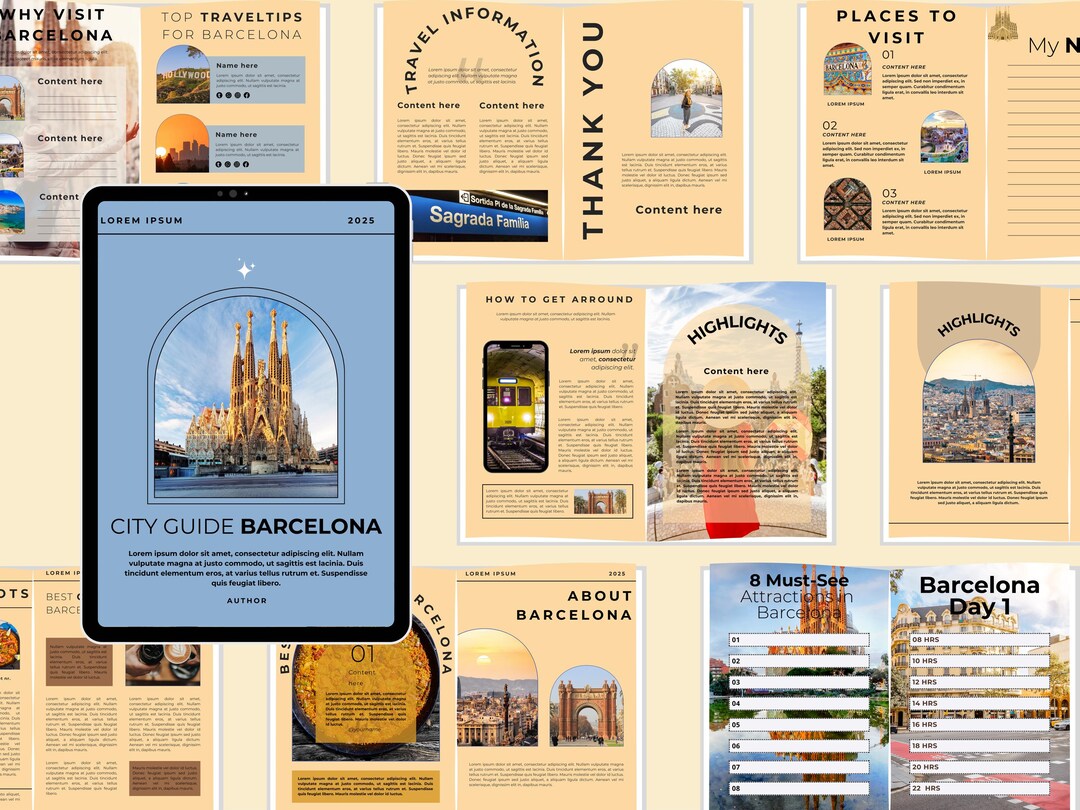 Barcelona City Guide Template: DIY Travel Planner (printable PDF) - Etsy