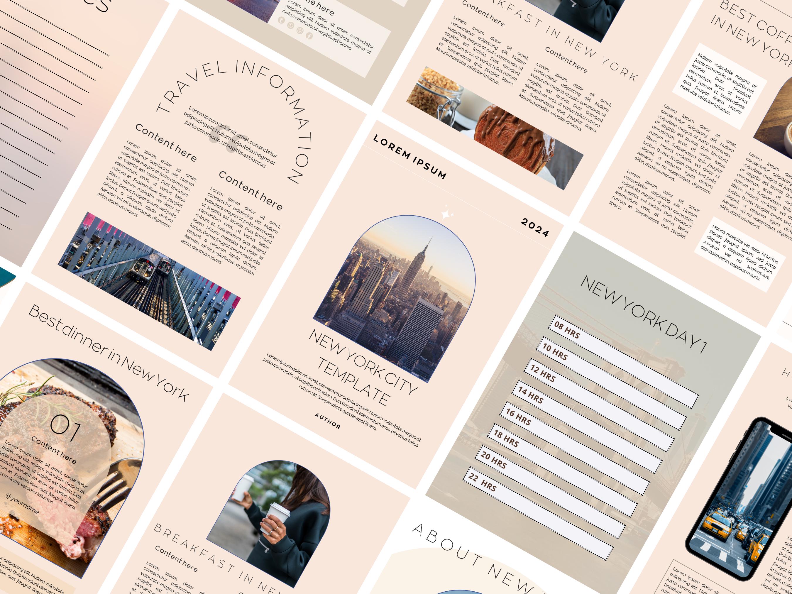 New York City Guide Template \ Discover NYC \handmade City Guide Book ...