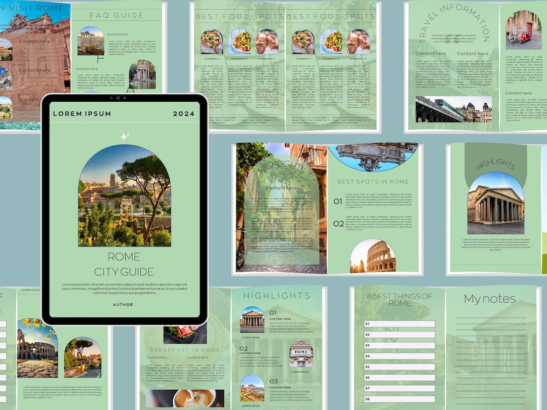 City Guide Rome | Italy Travel Template | Printable Rome Itinerary ...