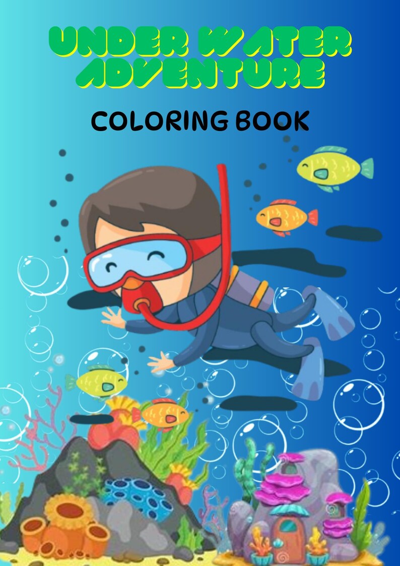 Underwater Adventure Coloring Book - Etsy