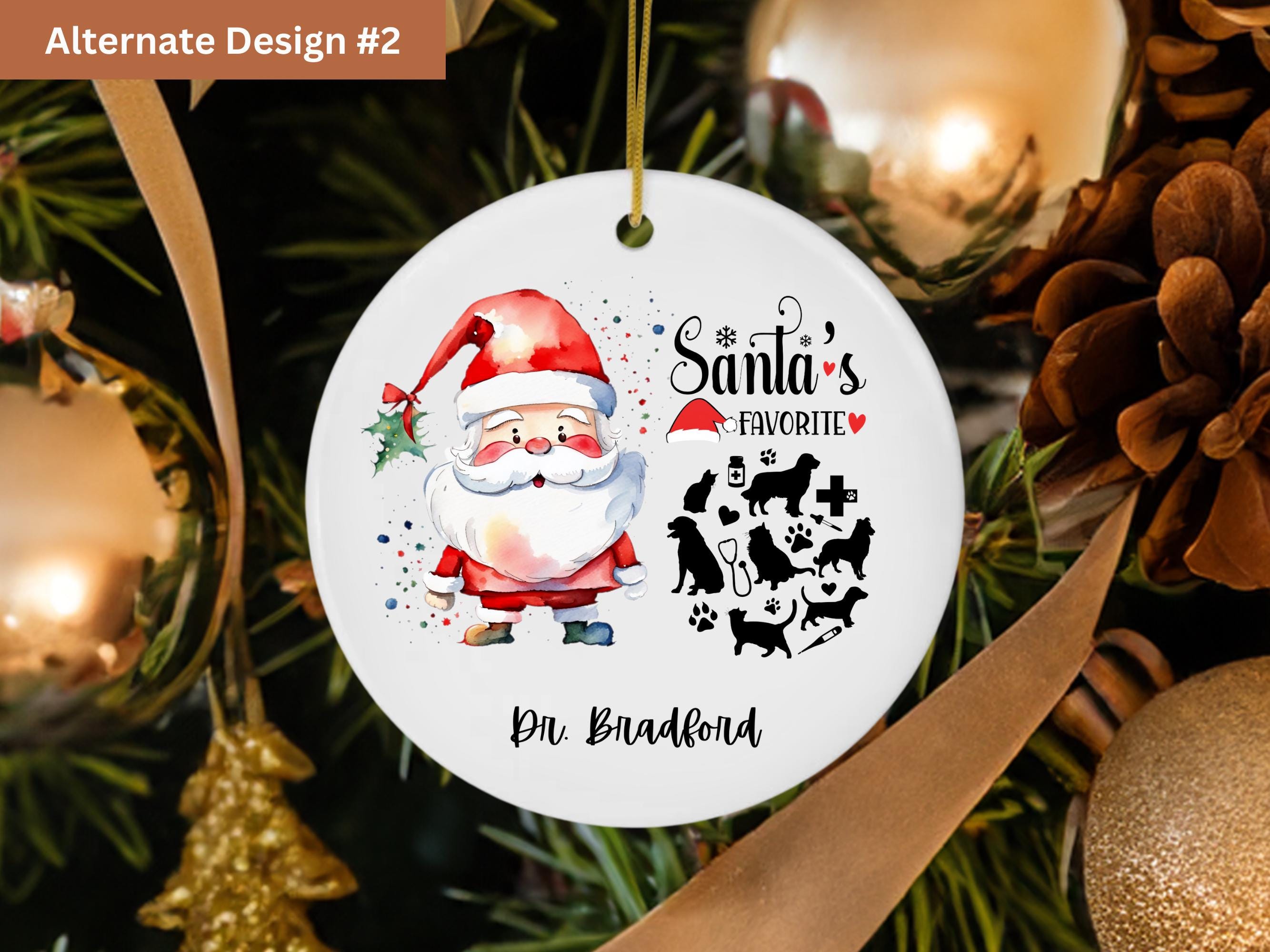 Santa's Favorite Veterinarian Ornament - Personalized Vet Tech Gift ...