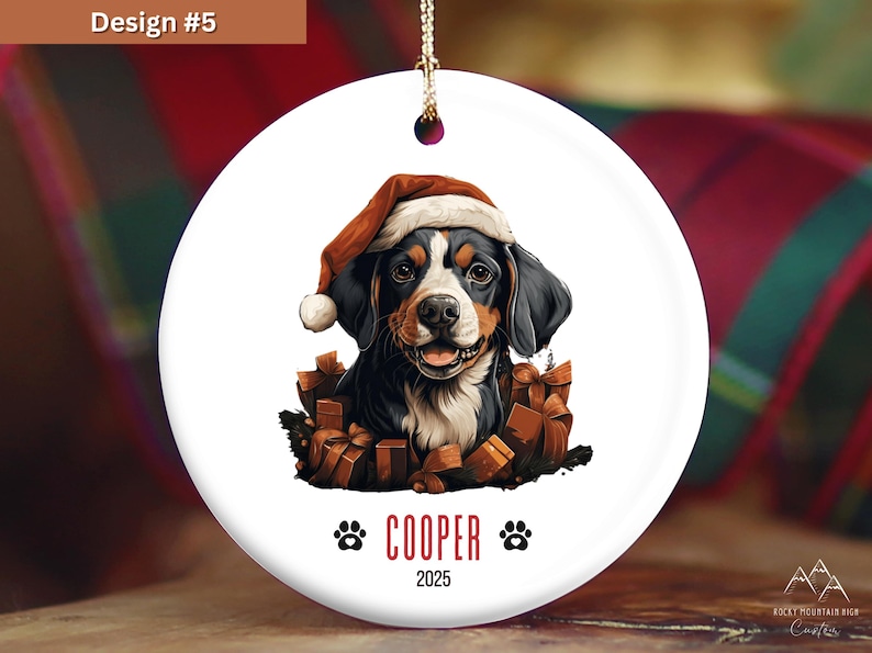 Beagle Christmas Ornament Personalized Dog Gift, Custom Beagle Keepsake ...