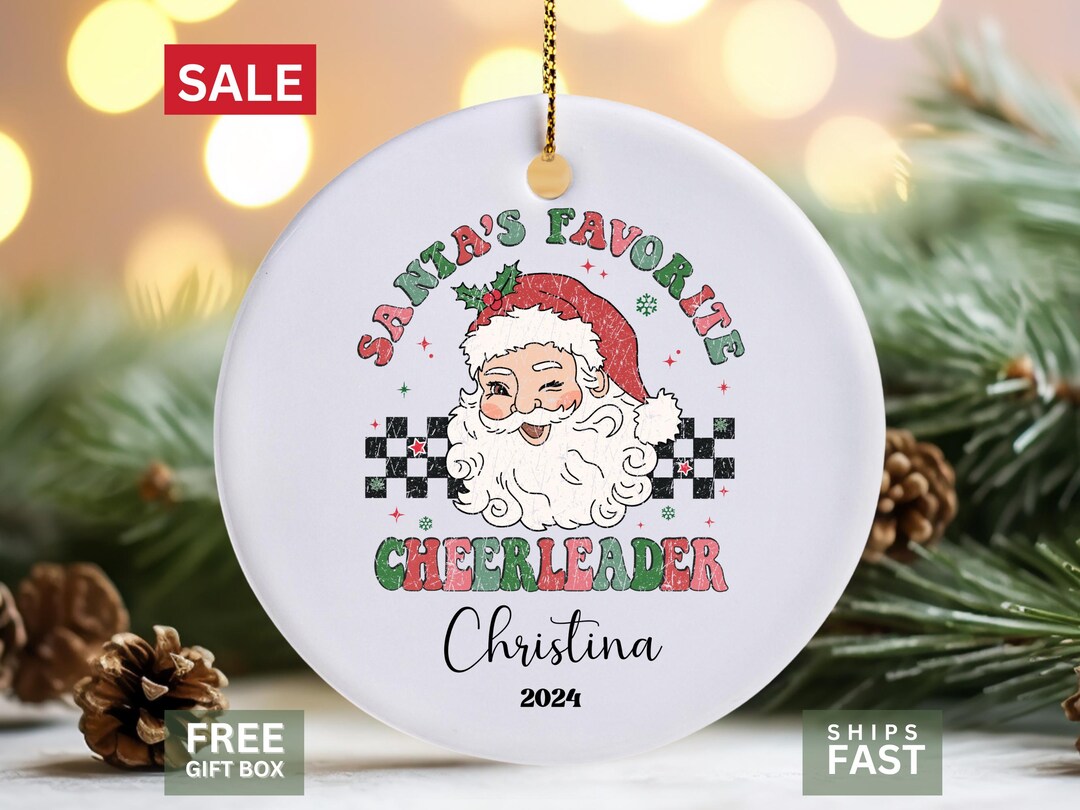 Personalized Cheerleading Ornament – "santas Favorite Cheerleader ...