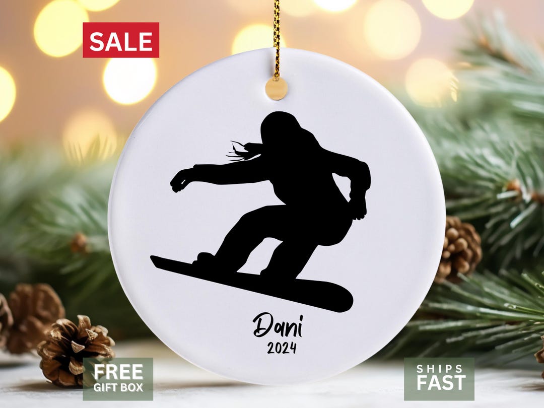 Personalized Snowboard Ornament - Custom Snowboarder Gift - Perfect for ...