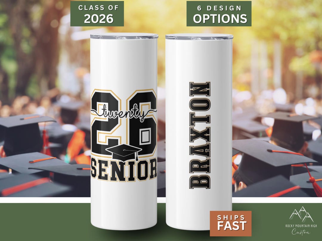 Personalized Senior 2026 Tumbler, Class of 2026 Tumbler, Custom Name ...