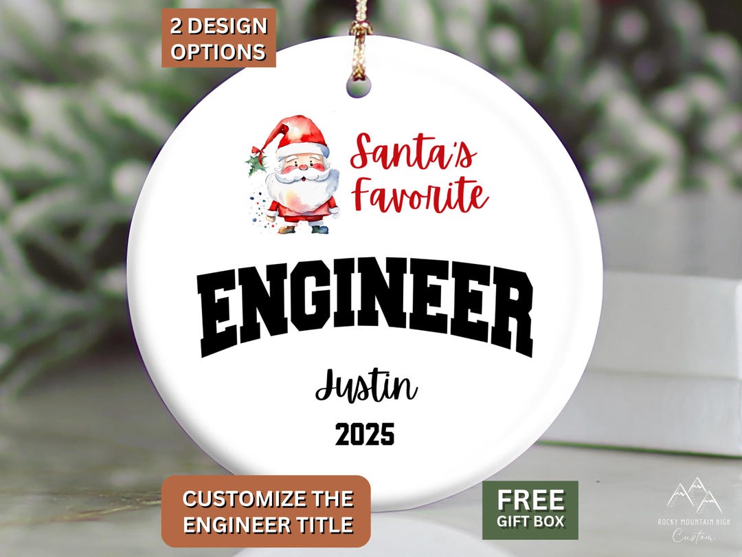 Personalized Engineer Ornament, Custom Profession Christmas Ornament ...
