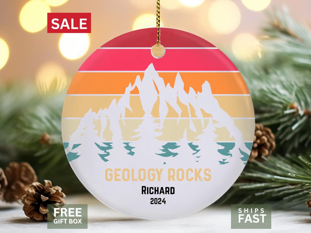 Geology Christmas Ornament - Unique Personalized Geologist Gift for ...