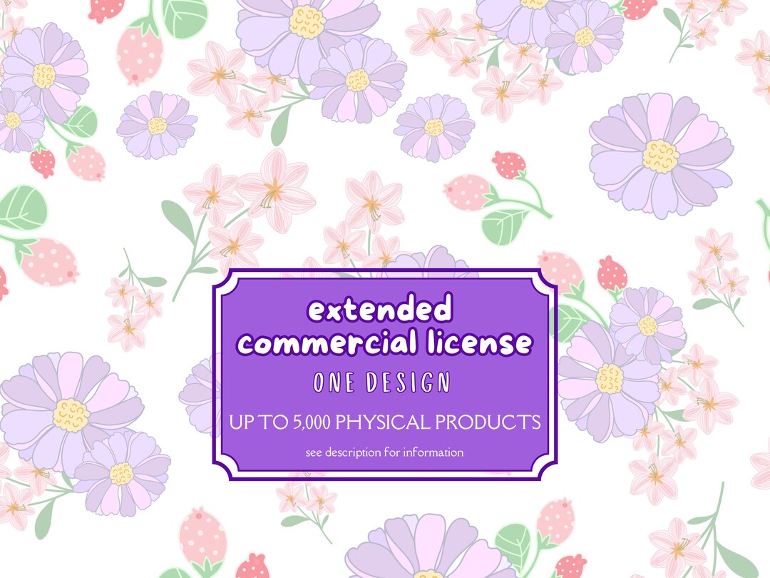 Extended Commercial License - for One Design - Etsy