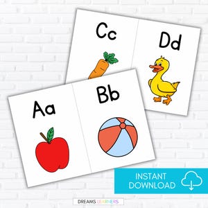 Alphabet Printables Flash Cards, Classroom Flaschcards, ABC Flash Cards ...