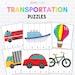 Transportation Preschool Puzzles Number Sequence 1-5 Kids Printables ...