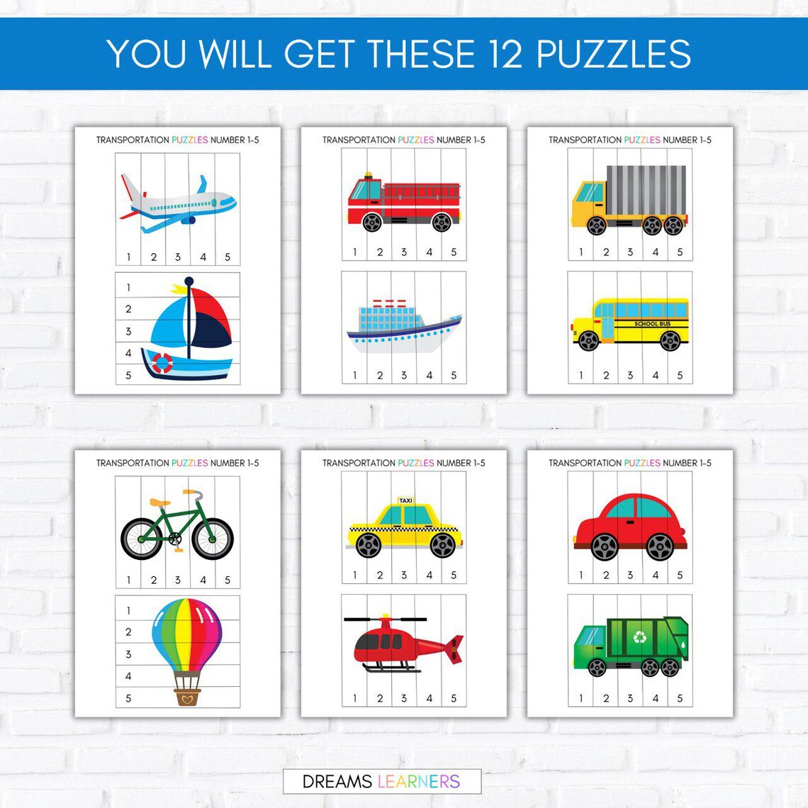 Transportation Puzzles Kids Printables Transportation Games Puzzles ...