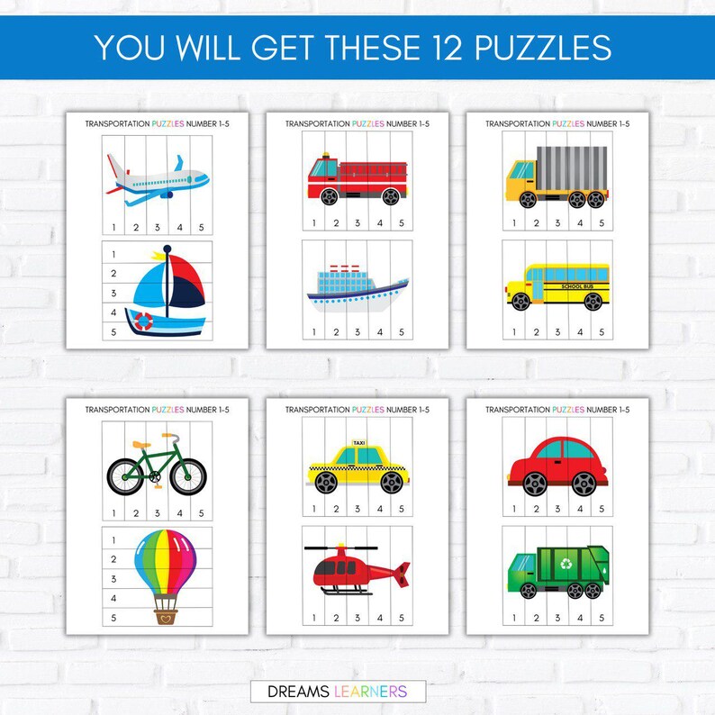 Transportation Puzzles Kids Printables Transportation Games Puzzles ...