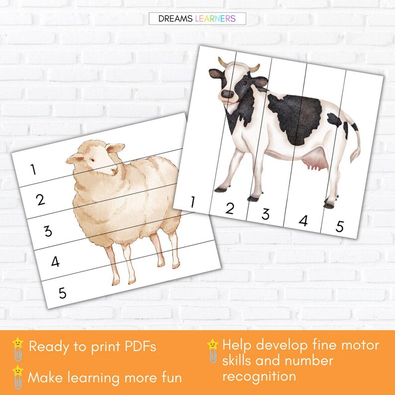Farm Animals Puzzles Kids Printables Farm Animals Games Puzzles ...