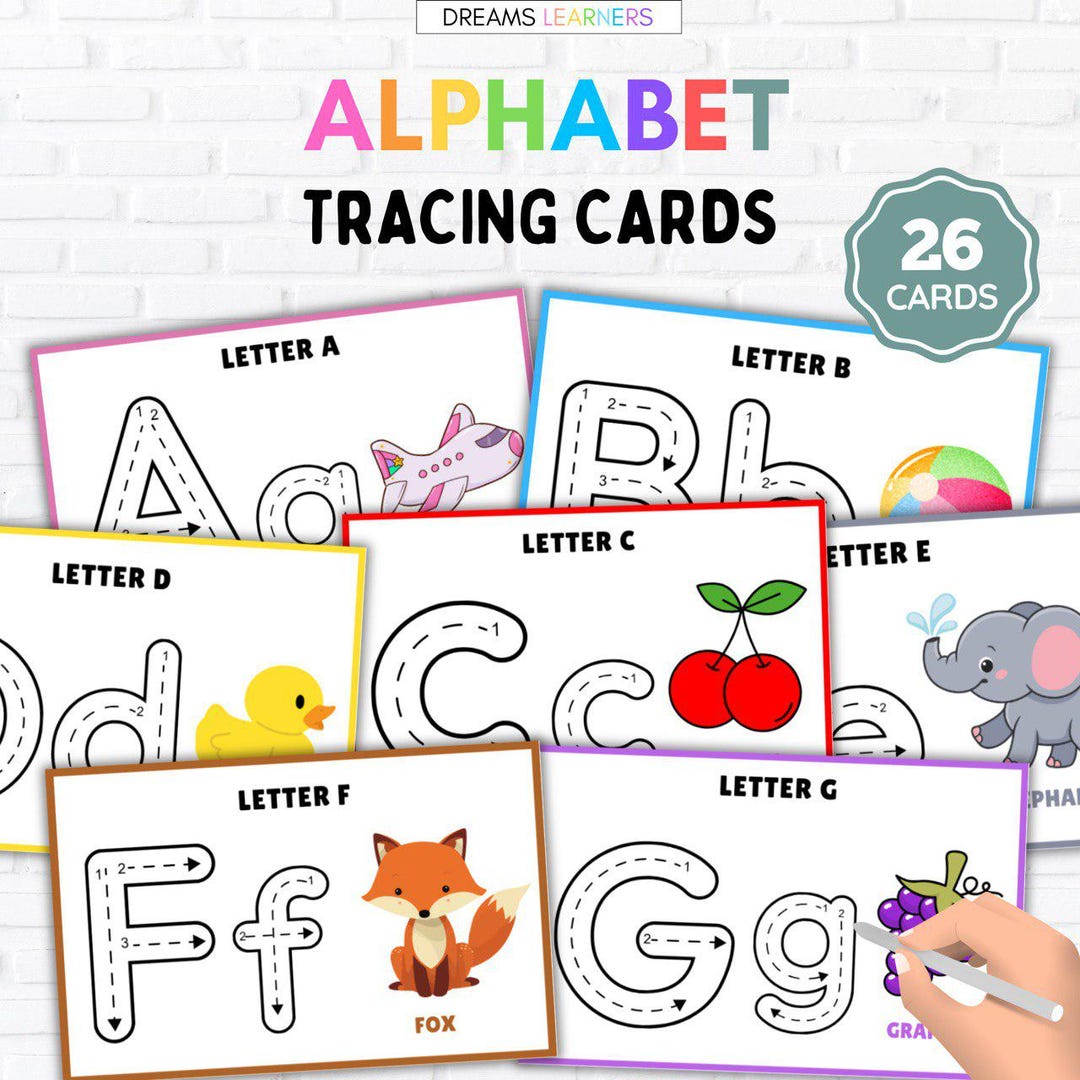 ABC Practice & Tracing Cards | Uppercase and Lowercase Alphabet ...