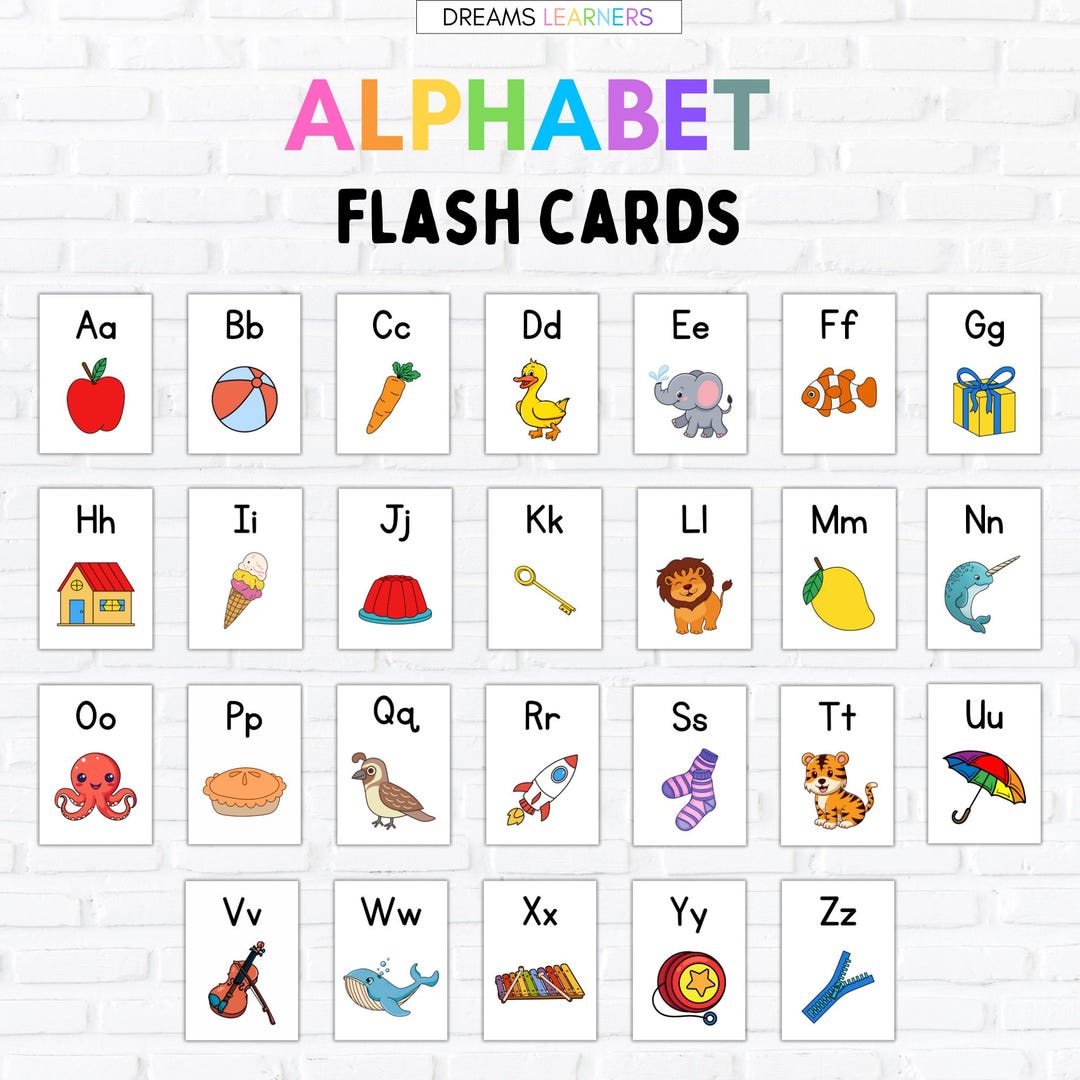 Alphabet Printables Flash Cards, Classroom Flaschcards, ABC Flash Cards ...