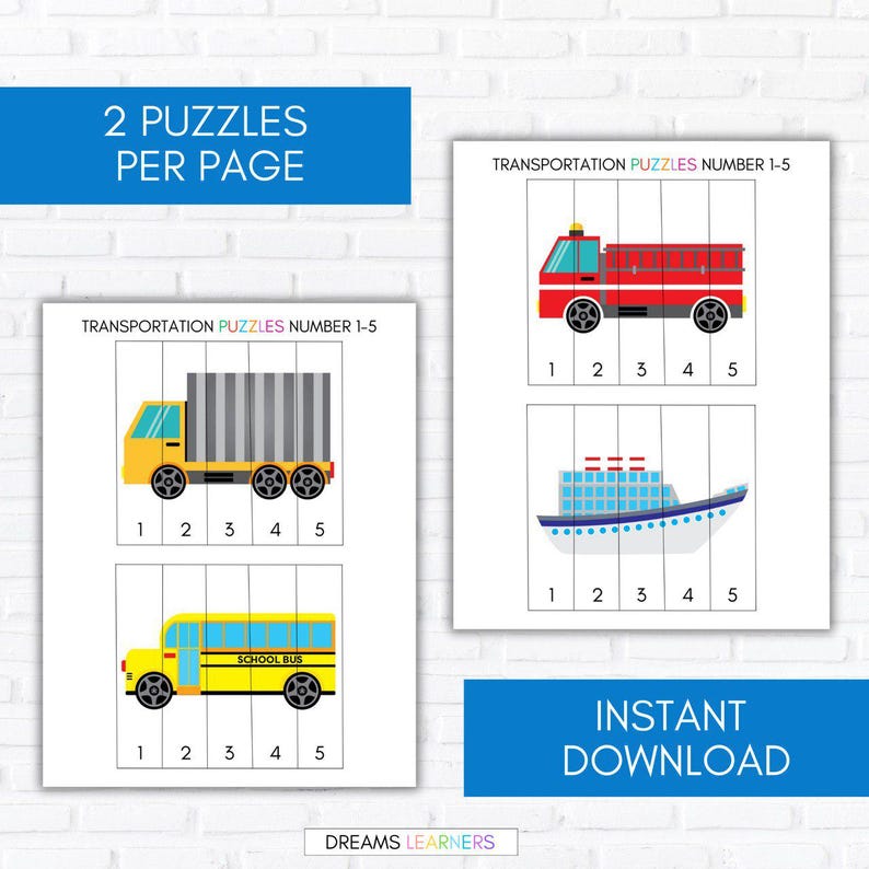 Transportation Puzzles Kids Printables Transportation Games Puzzles ...