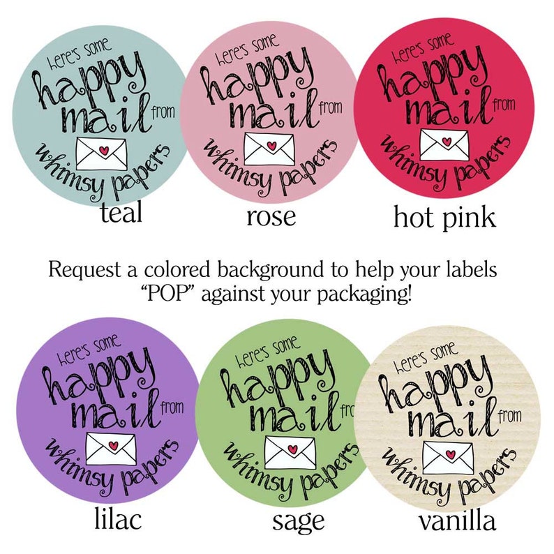 Happy Mail Stickers Personalized Mail Stickers - Etsy