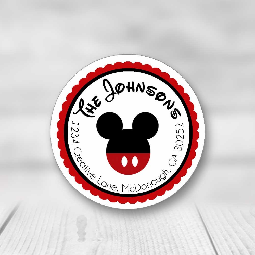 Paper Stickers, Labels & Tags Mickey Mouse Return Address Labels Mickey ...