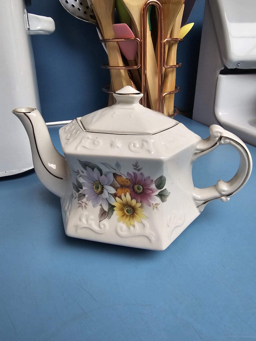 Ellgreave China Teapot, Item 105, Vintage Staffordshire England Teapot ...