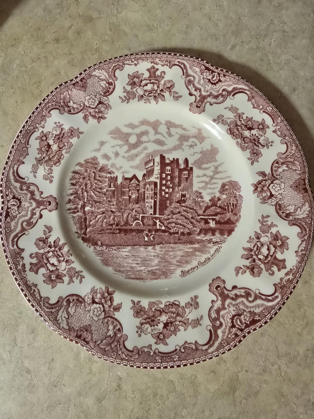 2 Johnson Brothers OLD BRITAIN CASTLES Pink 10 Dinner Plates, With a ...