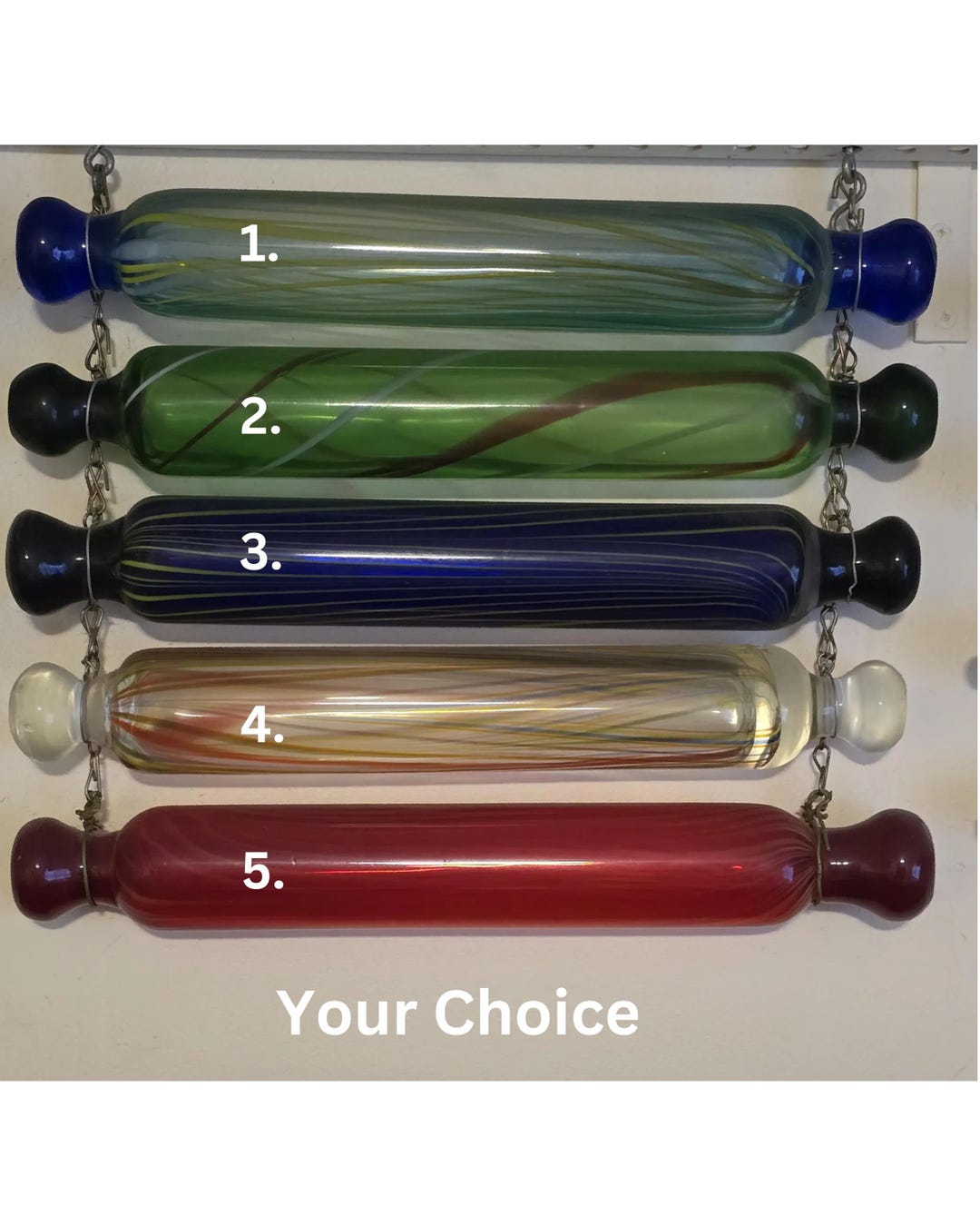Antique NAILSEA Blown Glass Rolling Pins, Item 204, Choice on Color - Etsy