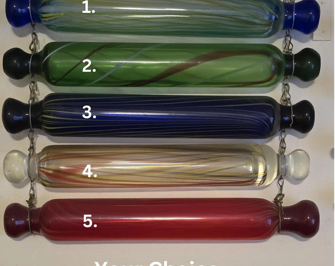 Vintage Clear Glass Rolling Pin 14 Inch Missing Screw Cap Kitchen ...