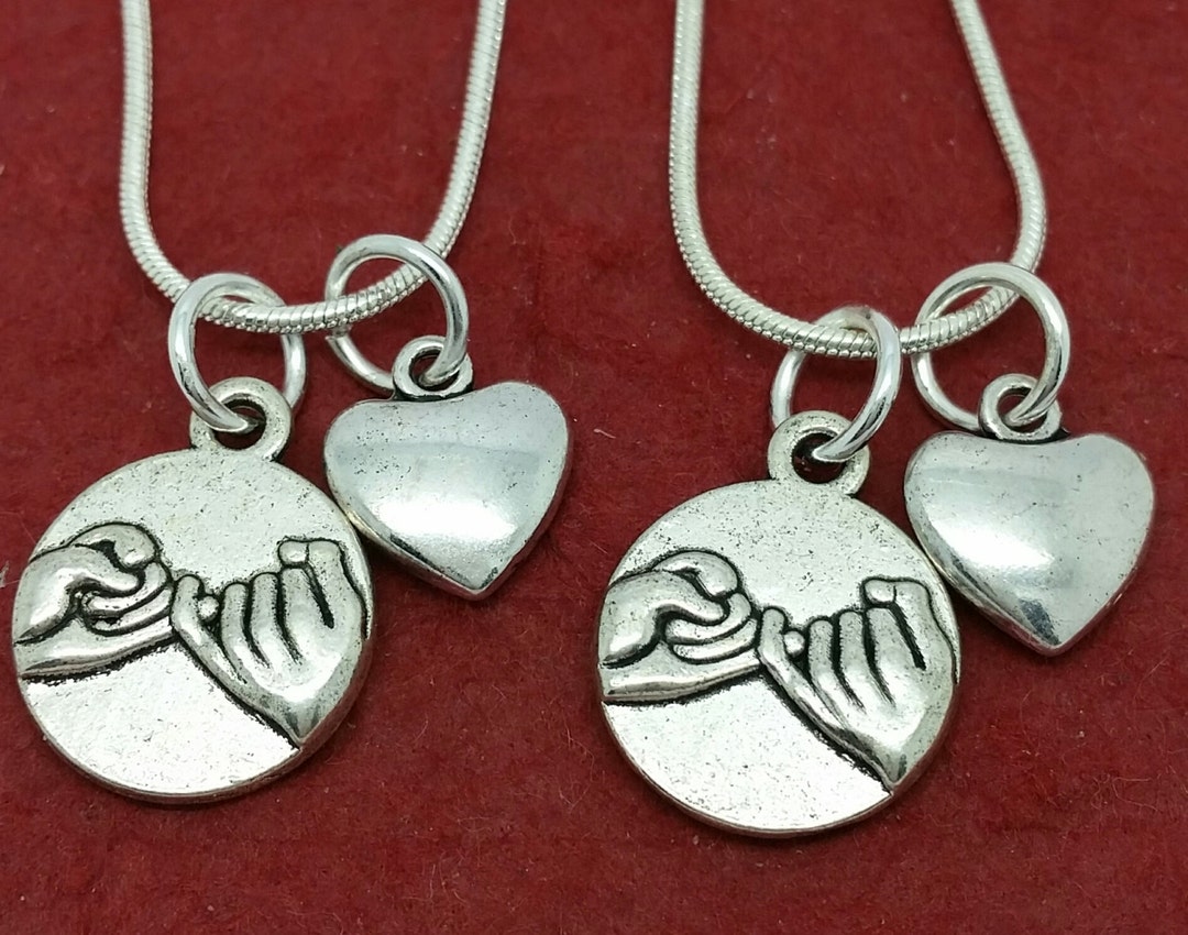 Pinky Promise Necklace, Pinky Swear, Set of 2 for You and Your Best ...