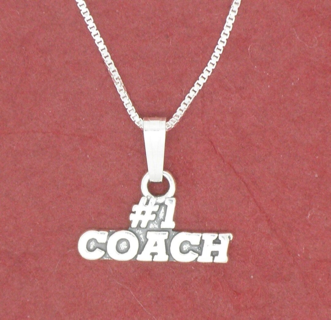 Sterling Silver Coach Necklace, Coach Pendant, Coach Necklace, Coach ...