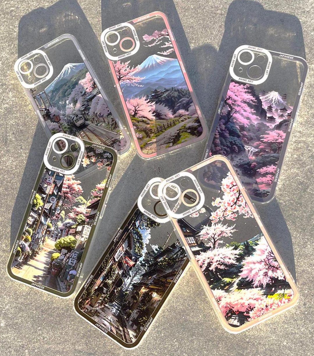 Japanese Sakura Mountain Phone Case, Anime Art, for Iphone, Samsung - Etsy