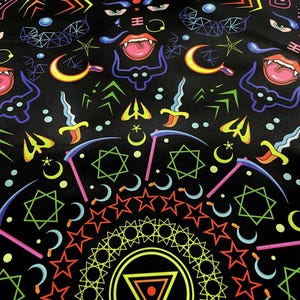 Kali Art Mandala Backdrop UV Tapestry Wall Hanging Deco Blacklight Art ...