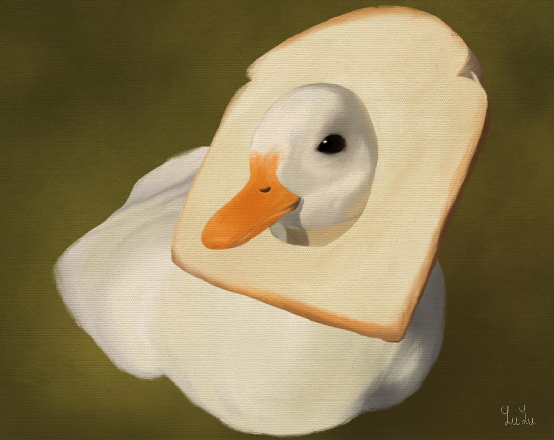 Digital Duck Painting, Print - Etsy