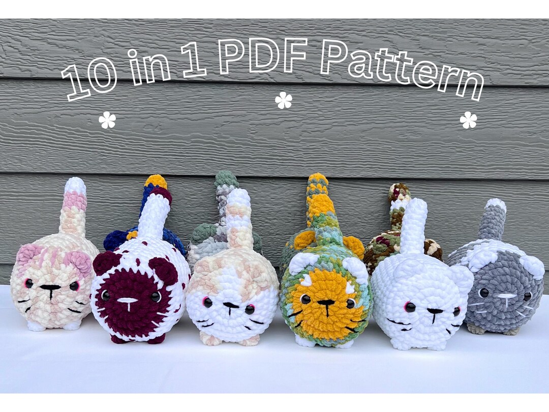 10 in 1 Crochet Pattern, Crochet Plushie Pattern, Friends Plushies ...