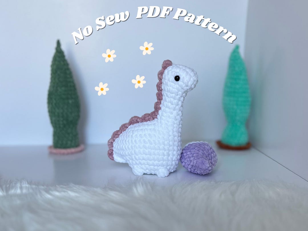 Brontosaurus No Sew Amigurumi Crochet Patterns Dinosaur No Sew Crochet ...