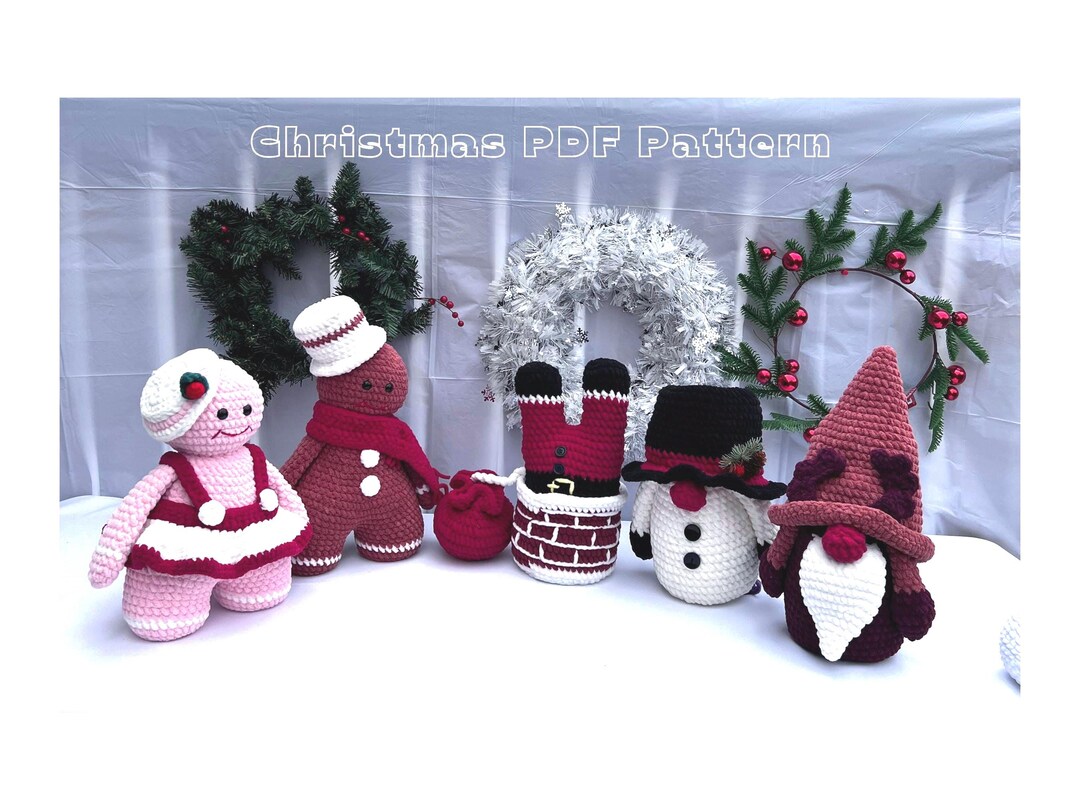 Christmas Bundle 5in1 Crochet Pattern, Santa Christmas Crochet Pattern ...