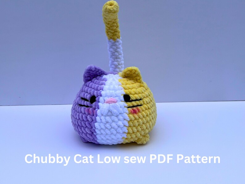 No Sew Pattern, Chubby Kitties Amigurumi, Chubby Cat Amigurumi, Crochet ...