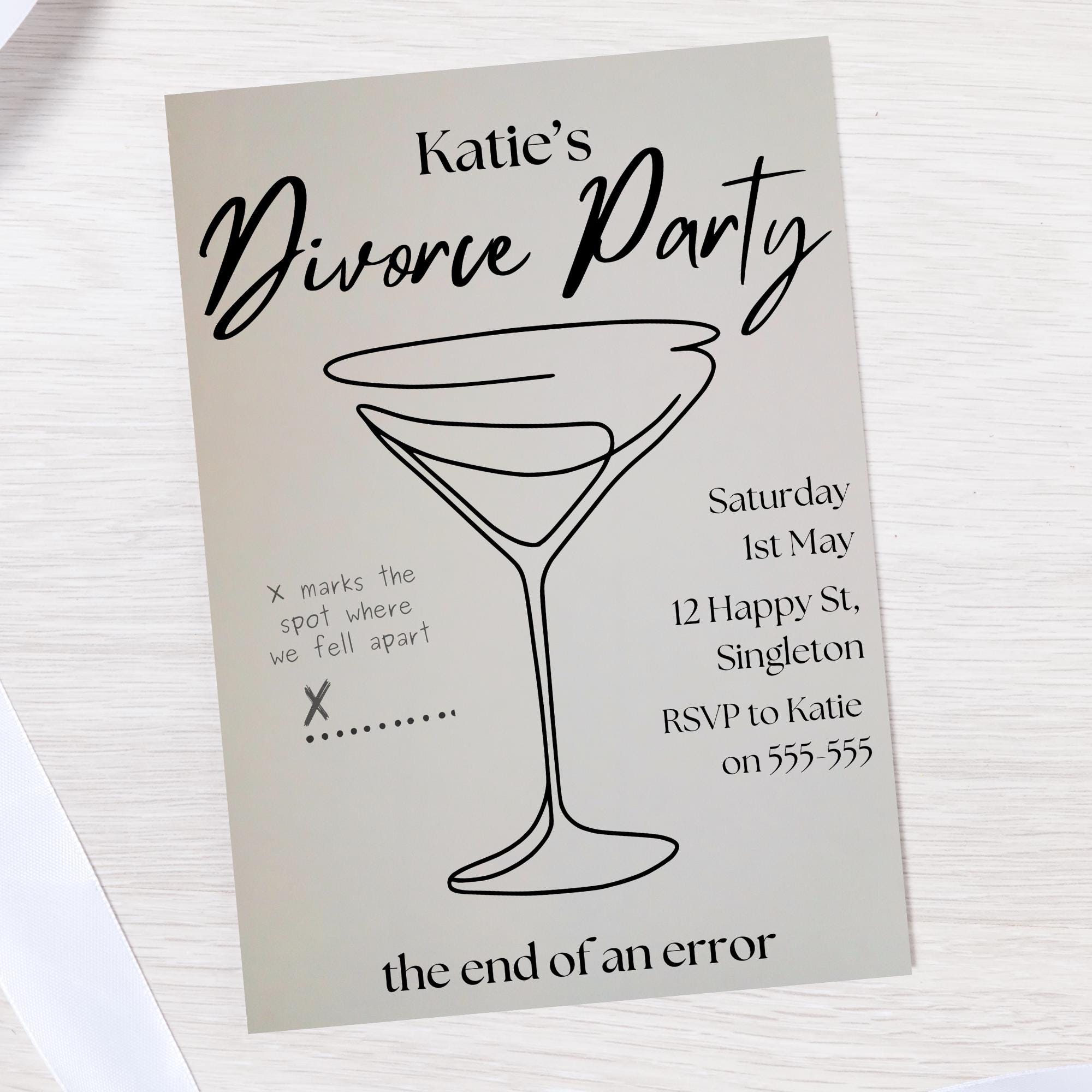 Divorce Party Invitation Template for Digital Download Invite Singles ...