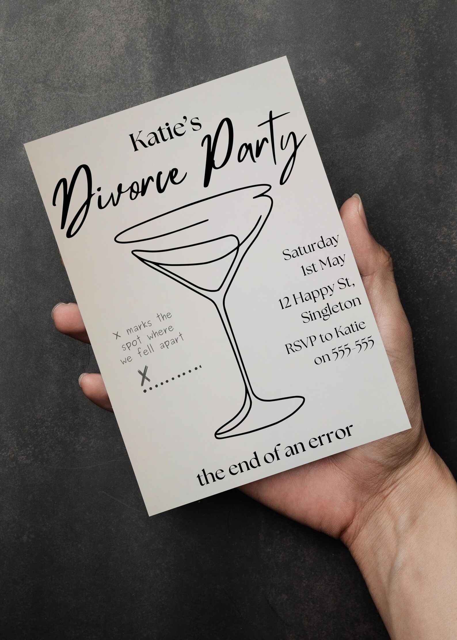 Simple Divorce Party Invite Template With Swift Themes Easy to Edit ...