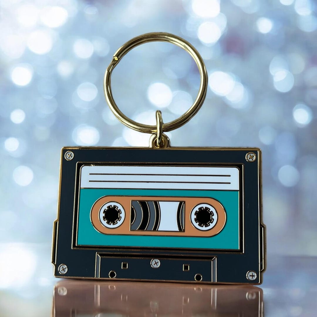 Cassette Tape Keychain | 80's Keychain | Music Keychain | Audio ...
