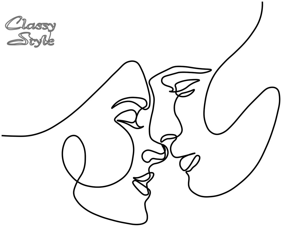 Custom One Line Drawing, Simple Line Art, Commission Portrait, Download ...