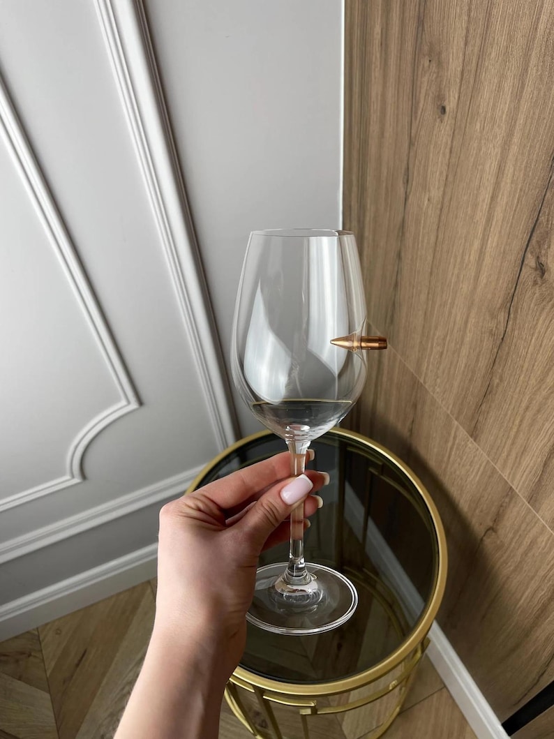 Manly Bullet Infused Glass, Stem Wine Glass, Bachelor Party Gift ...