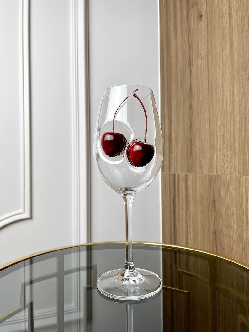 Luxury Wine Glasses Gift, Wine Glasses Set, Glasses With Cherry, Cherry ...