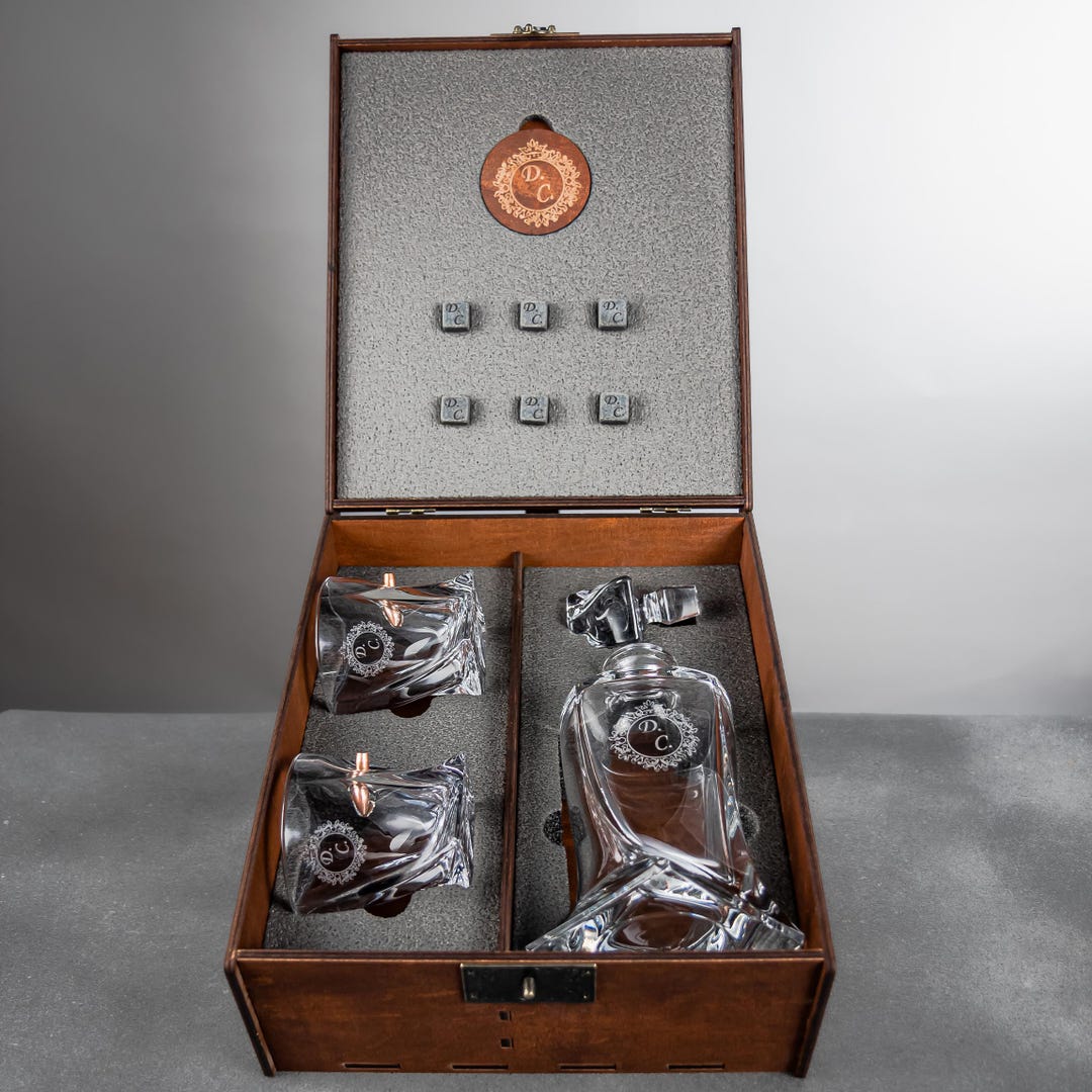 Premium Barware Gift Set, Whiskey Glass Set, Bullet Shot Glasses ...