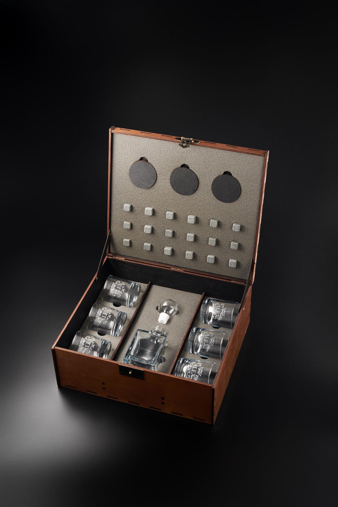 Engraved Bourbon Set With Decanter, Whiskey Box Set, Groomsmen Gift Box ...