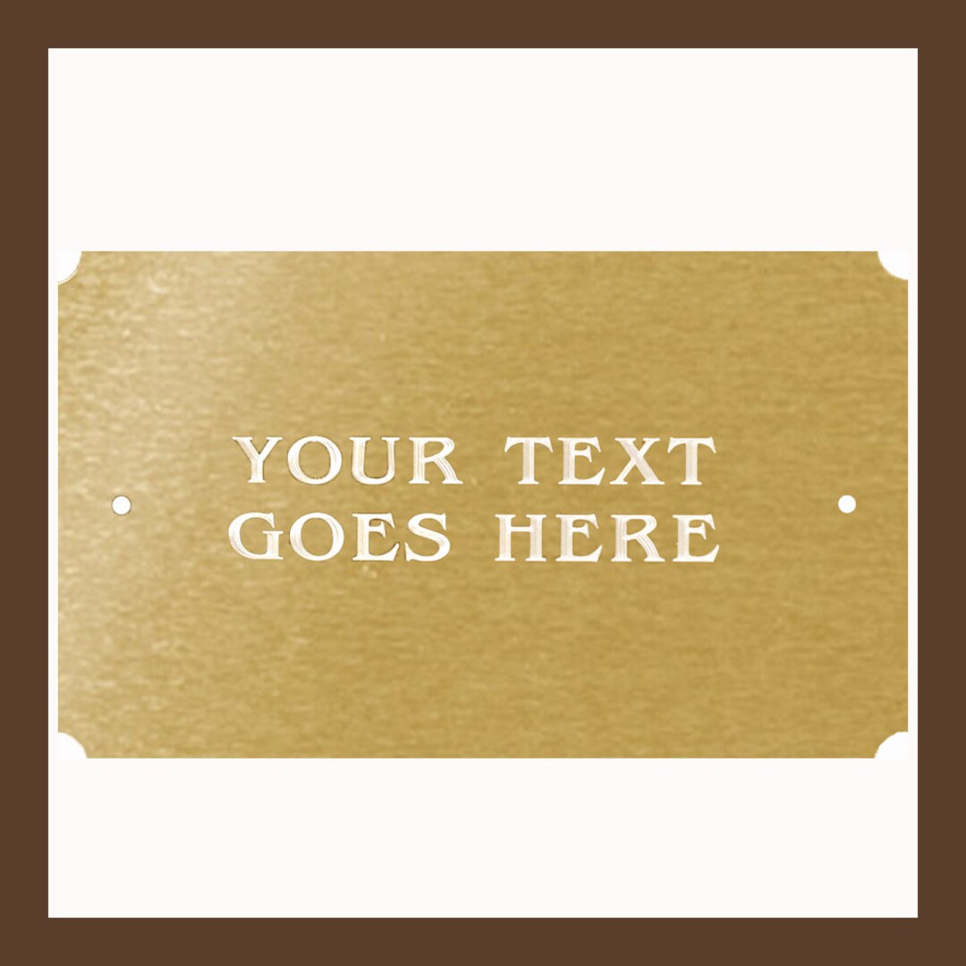 Custom Size | Satin Brass Notched Plates With Two Holes - Etsy