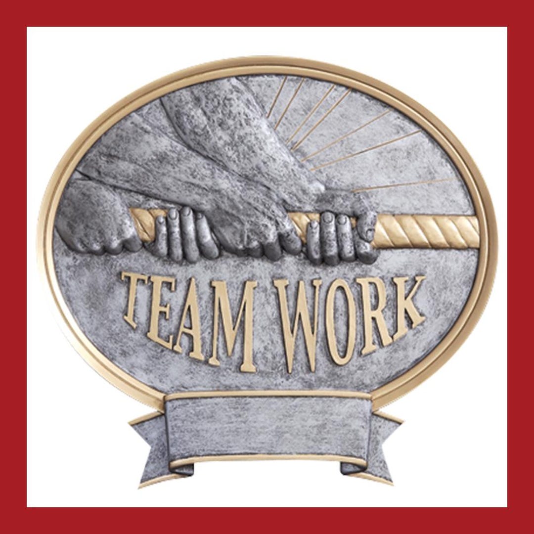 Teamwork Gold Oval Resin Trophy - Etsy