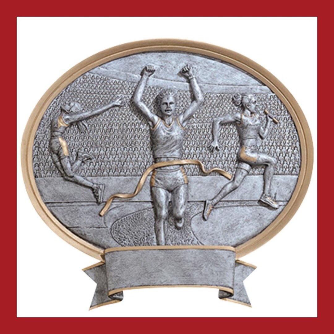 Track & Field Gold Plated Oval Resin Trophy - Etsy