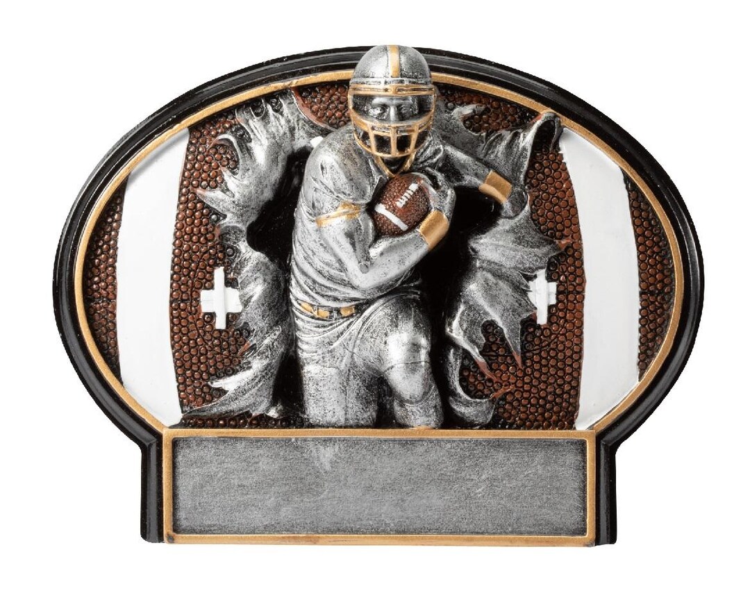Football Burst Thru Resin Trophies - Etsy