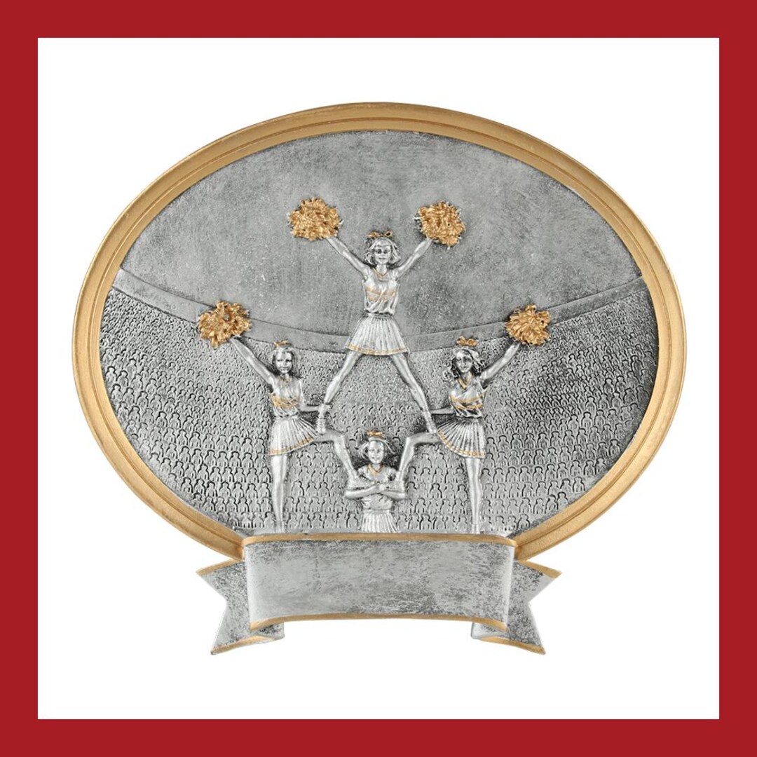 Cheerleading Gold Oval Resin Trophy - Etsy