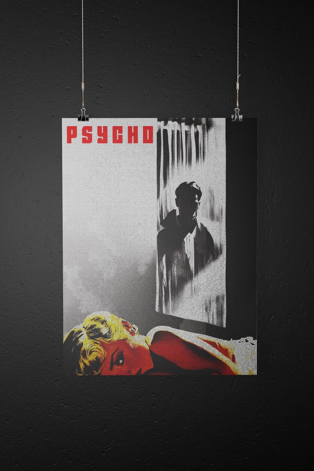 Vintage Alfred Hitchcock-inspired Horror Poster Art Print - Etsy